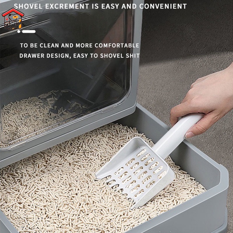 Large Cat Litter Box With Top Entry Anti Splash Fully Closed Cat Litter ...