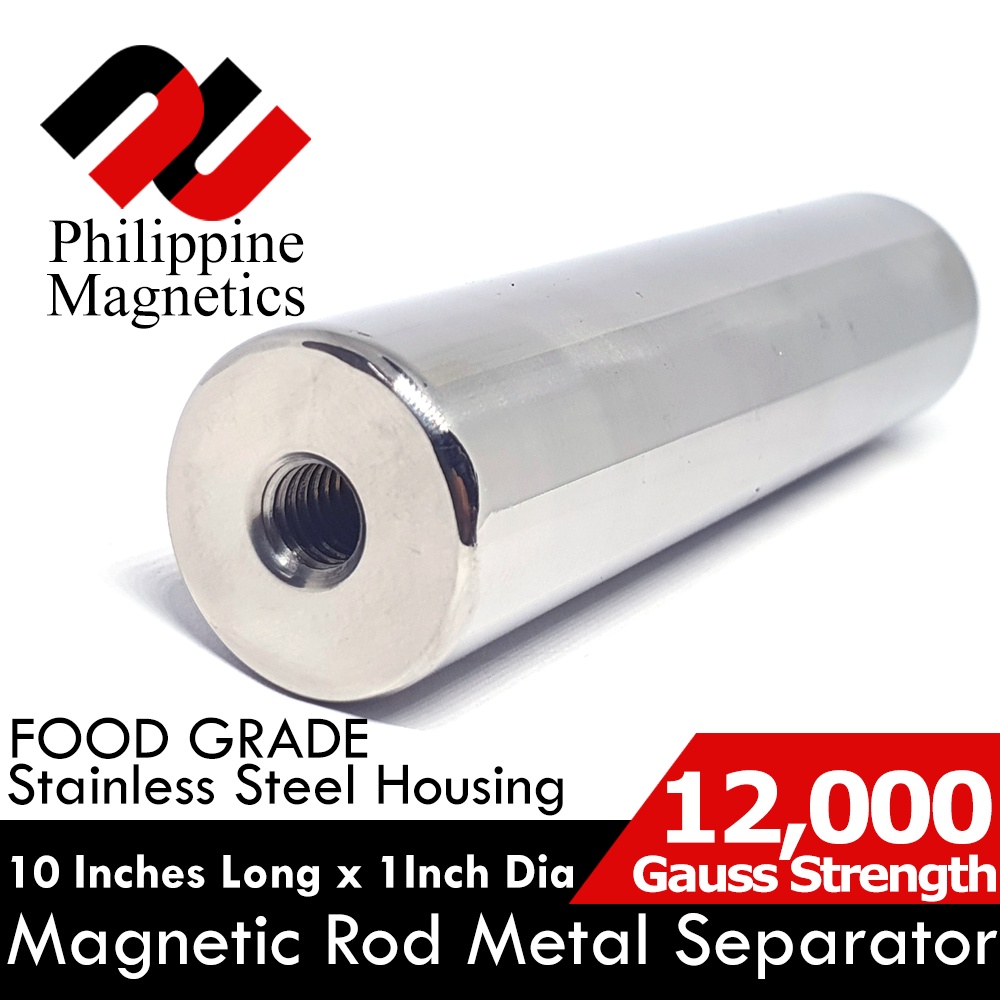 Magnetic Rod Metal Separator 10 Inches Long x 1 Inch Rod Diameter ...