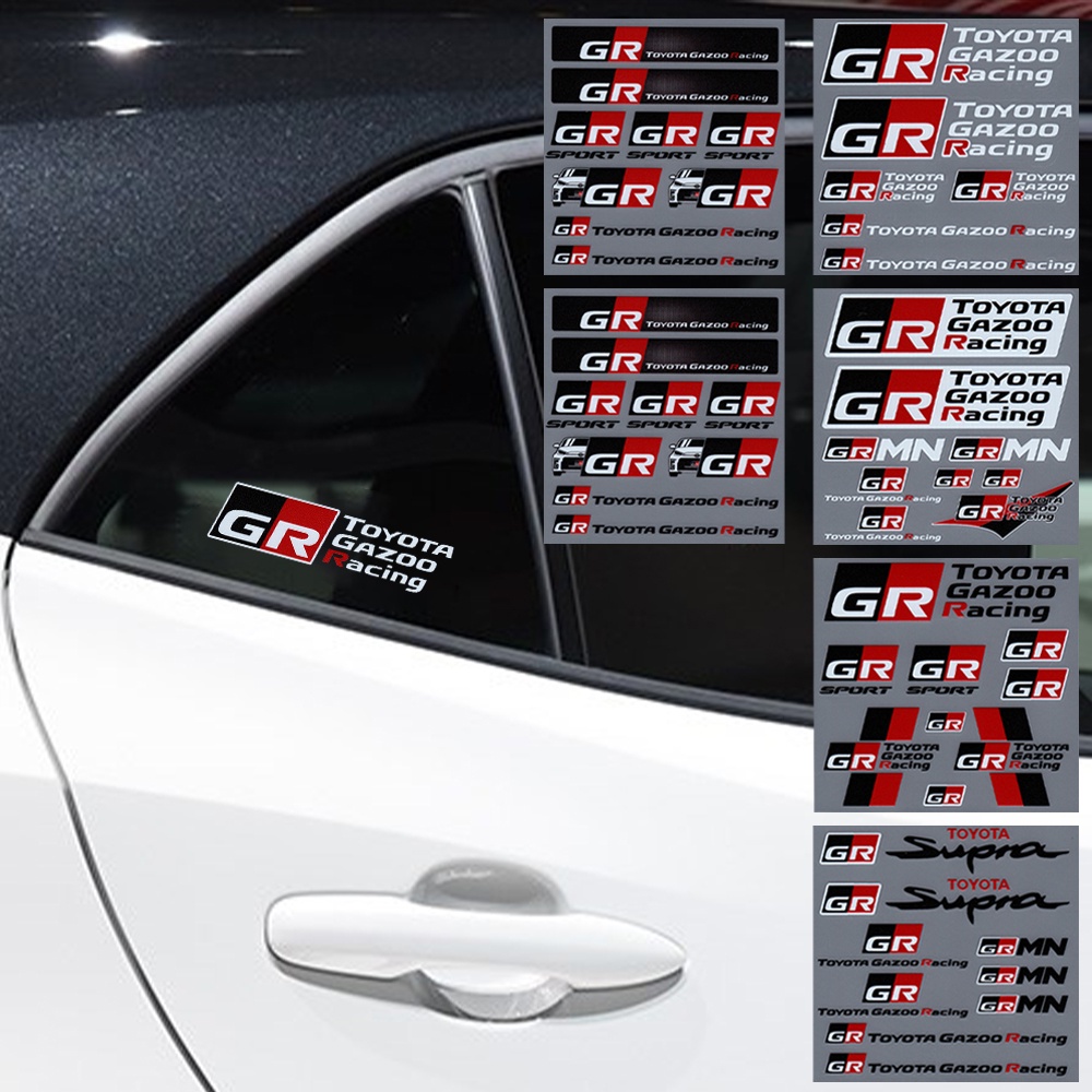 Toyota Car Stickers GR Decorative Decal Modified Reflective Stickers ...
