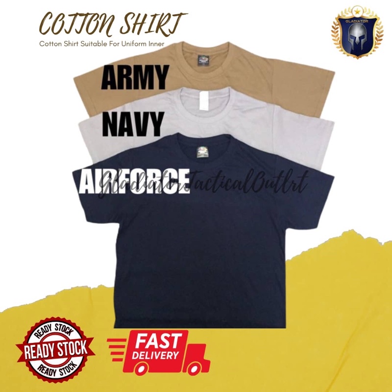 T-SHIRT COTTON ROUND NECK INNER LORENG | Shopee Philippines