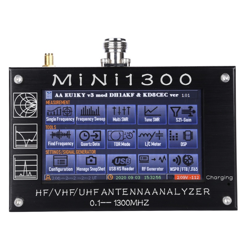 New Mini1300 0.1-1300MHz HF VHF UHF Antenna Analyzer Vector Network ...