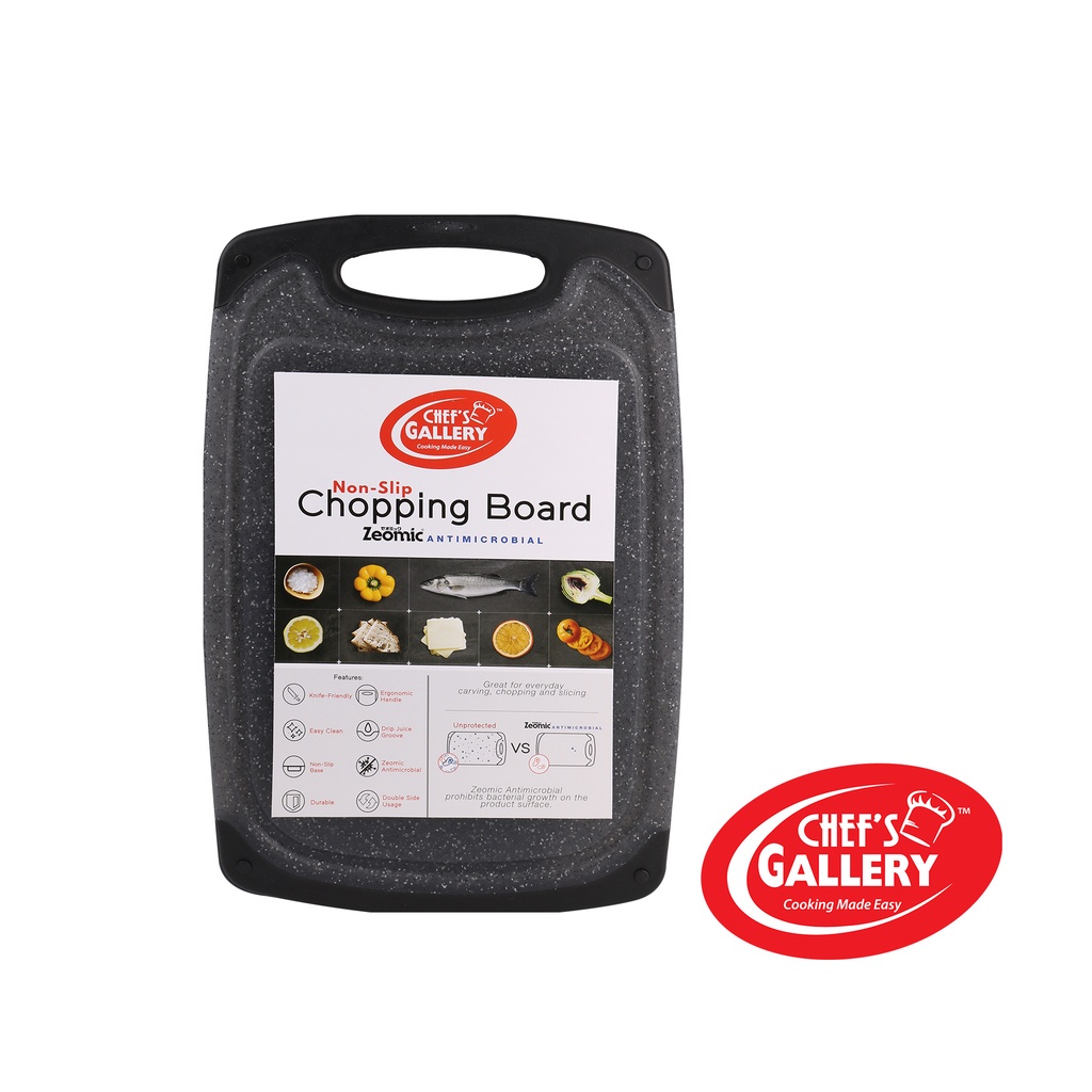 Chef's Gallery Non-Slip Chopping Board | Medium | Zeomic Antimicrobial ...