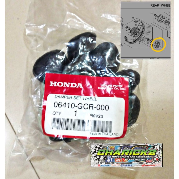 HONDA GENUINE DAMPER SET WHEEL FOR XRM125 TRINITY/MOTARD (disc type ...