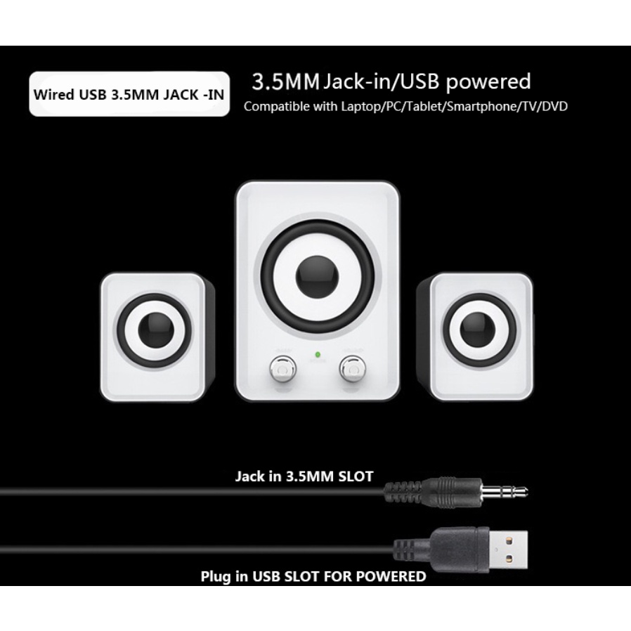 FT202 2.1 USB Digital Multimedia Speaker PC/MAC/MP3/MP4 | Shopee ...