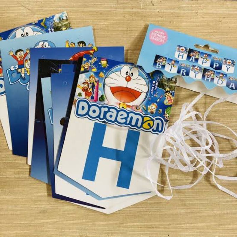 Doraemon Character Happy Birthday Banner/Birthday Banner | Shopee ...