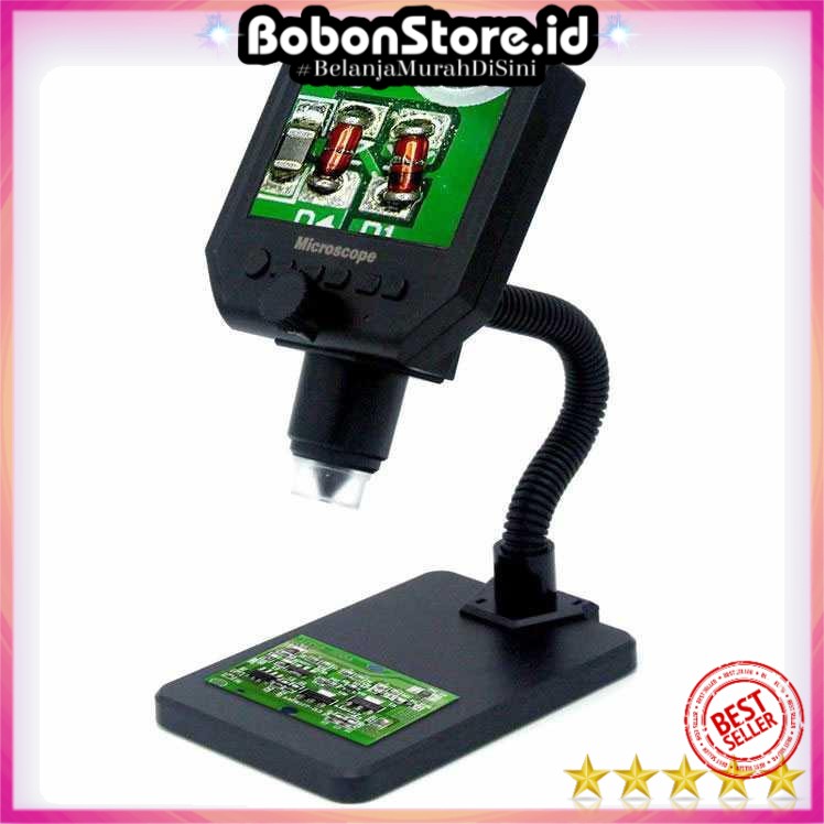 3.6MP 600X Digital Microscope With Monitor & Flexible Stand - G600 ...