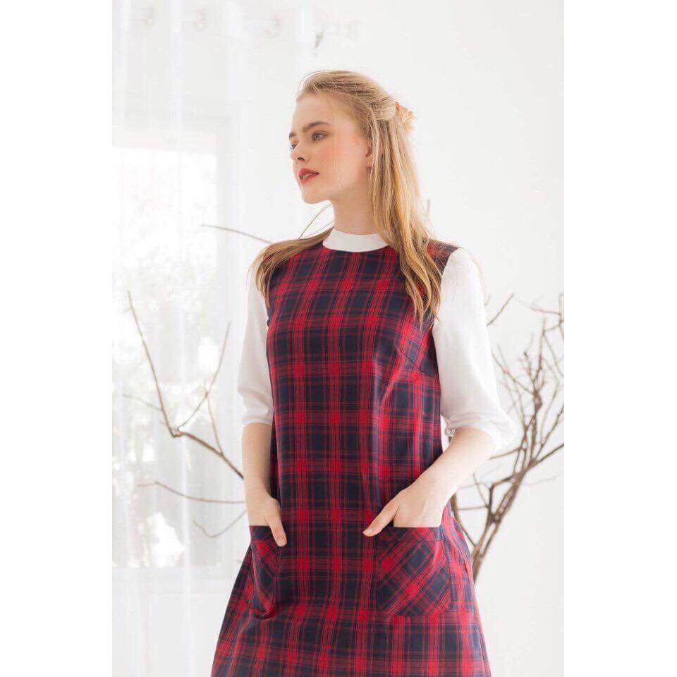 Checkered sundress with white sleeves (Actual pictures included ...