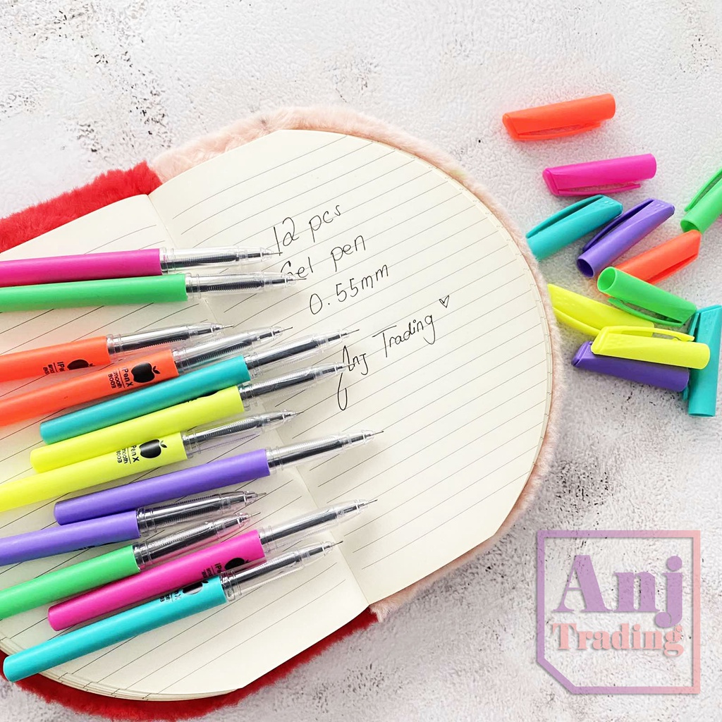 12 Pcs Classic Economic Gel Pen 0.5mm Blank Ink Perfect for School ...
