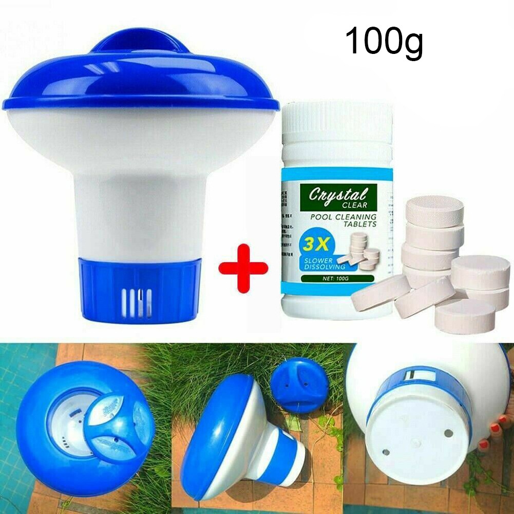 1 Set Pool Cleaning Floating with 100g/Bottle Purifier Tablets Swimming ...