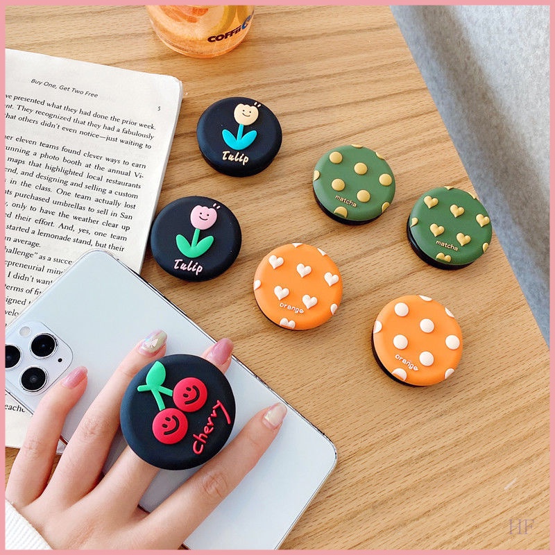 ins Cartoon Bracket Cute Color Grip Griptok Phone Holder | Shopee ...