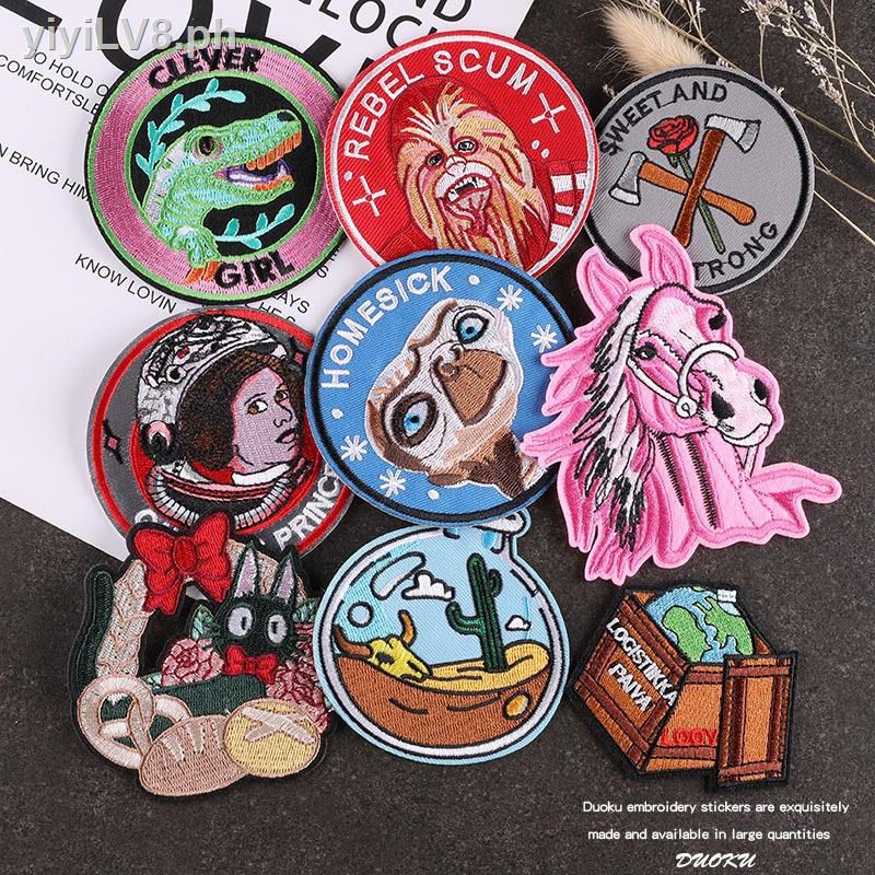 Cloth stickers Embroidery stickers Round cloth stickers Embroidery ...