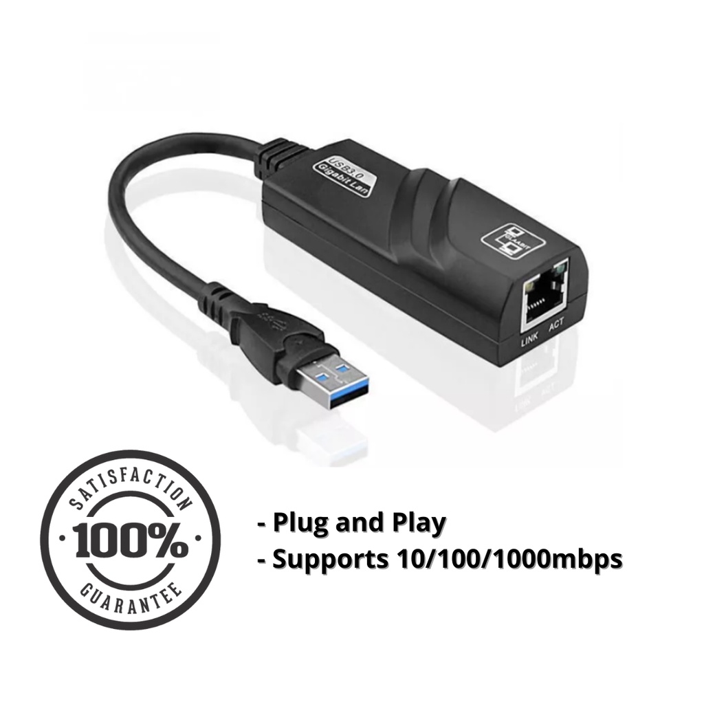 USB 2.0 to LAN 10/100/1000 Mbps Gigabit LAN Network Ethernet Adapter ...