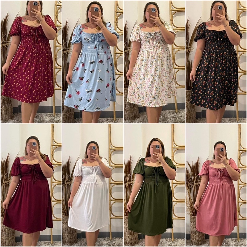 xl-3xl Plus Size Tokyo Tie Front Smocked Dress CURVY MNL | Shopee ...