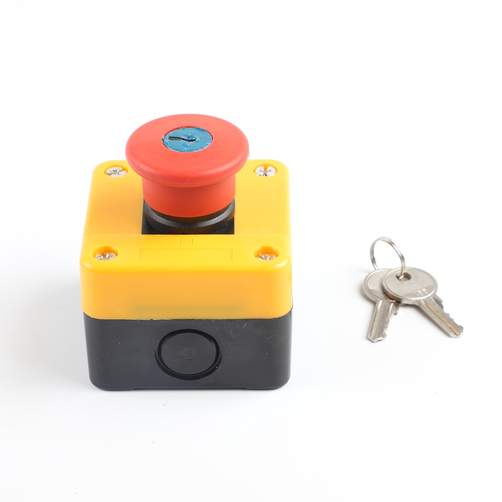 1NO+1NC e-stop push button switch emergency stop switch with key | Shopee Philippines