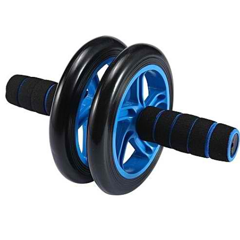 Muscle Workout Fitness Wheel with Knee Pad Rollers Double Wheel Roller ...
