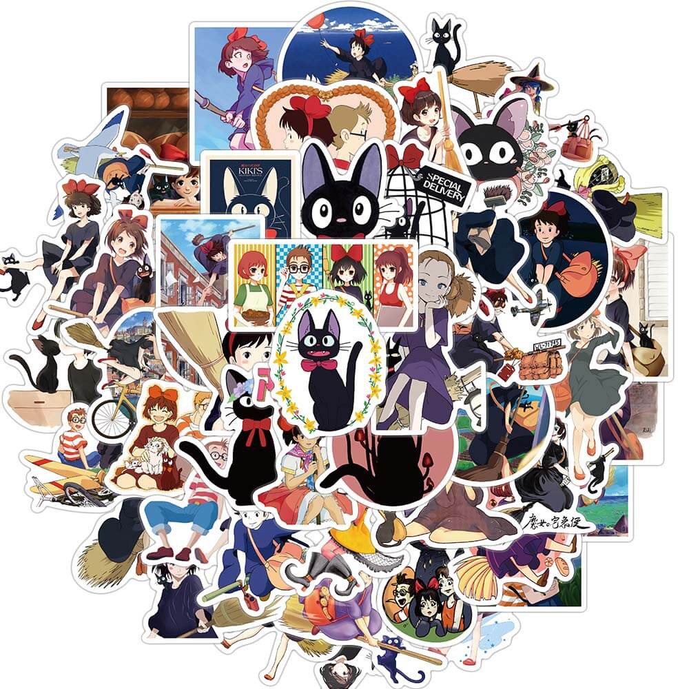 50Pcs Japanese Anime Kiki's Delivery Service Stickers Set Waterproof ...