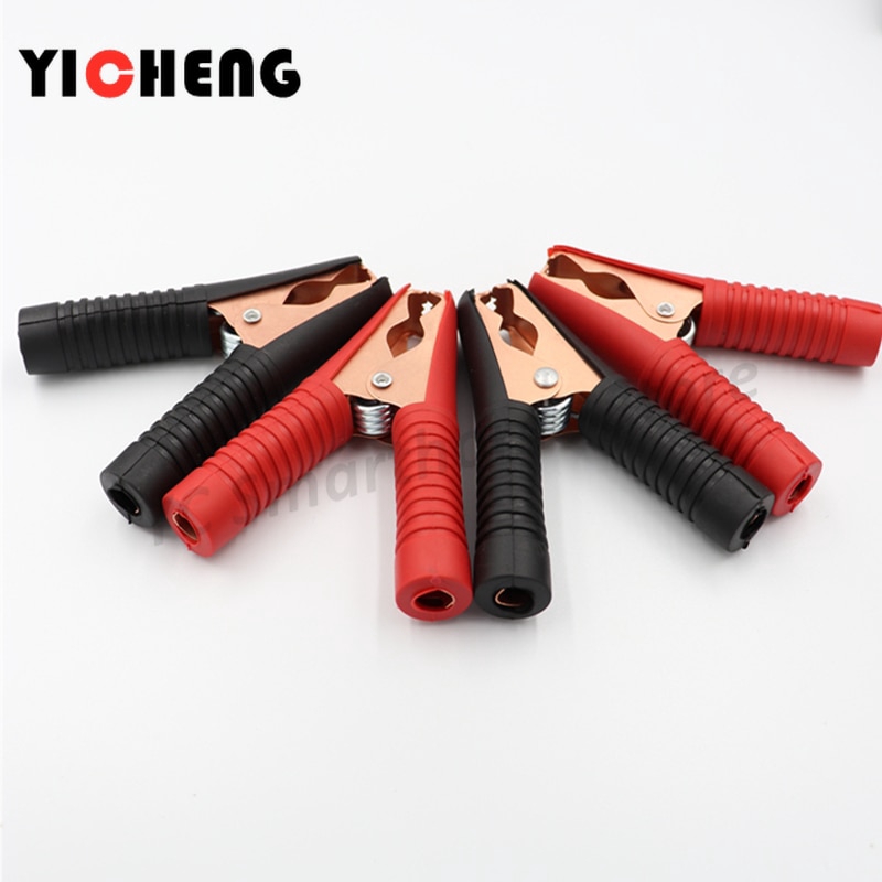 2Pcs red 2Pcs black 90MMCar battery fire clips High current alligator ...