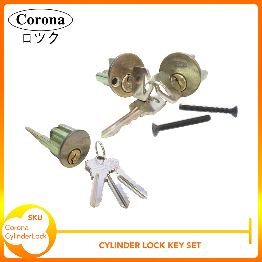 Corona Cylinder Lock Key Set (Single and Double Lock) | Shopee Philippines
