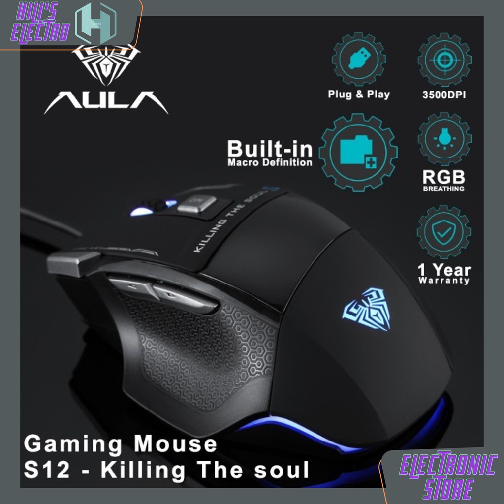Aula KILLING The Soul Type S 928s RGB Macro Gaming Mouse | Shopee ...