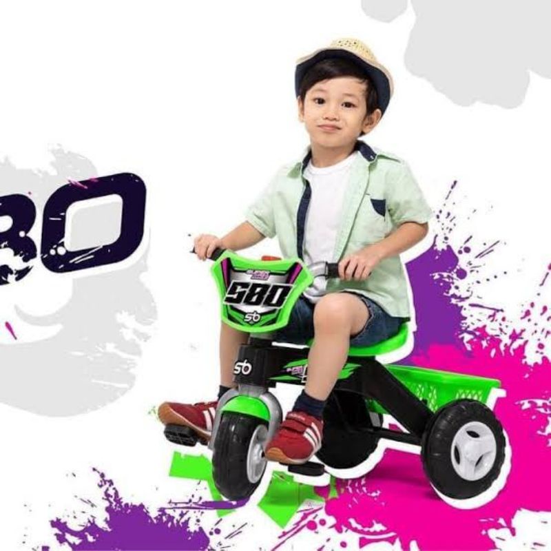 3-wheeled bicycle SB 580 children's tricycle pedal bicycle | Shopee Philippines