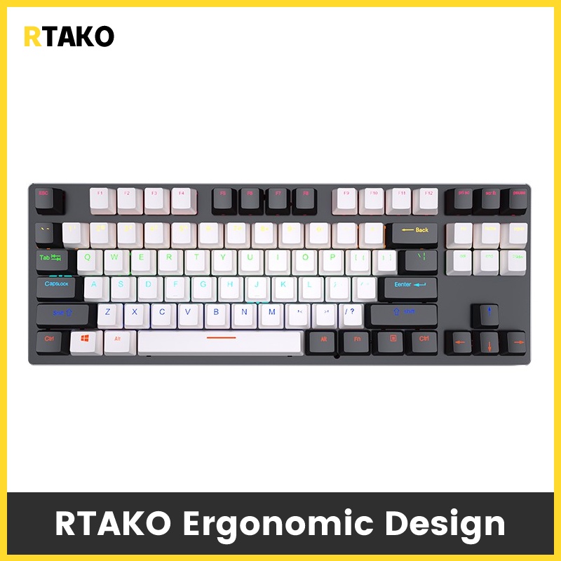 ZIYOULANG Oreo Mechanical Keyboard 87 Keys Gaming Gamer | Shopee ...