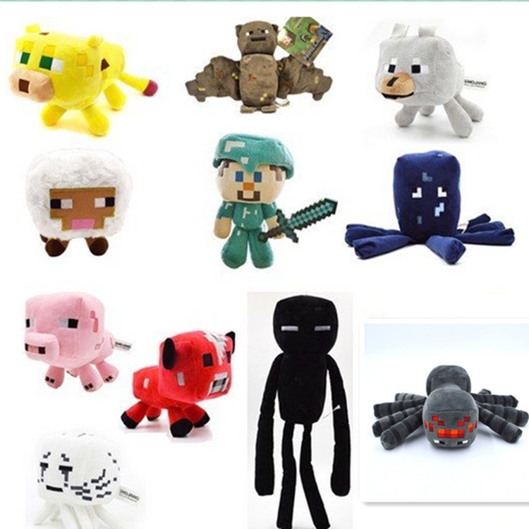 1PC Minecrafted Plush Green Creeper JJ Plush Stuffed Toys Doll Game MC ...