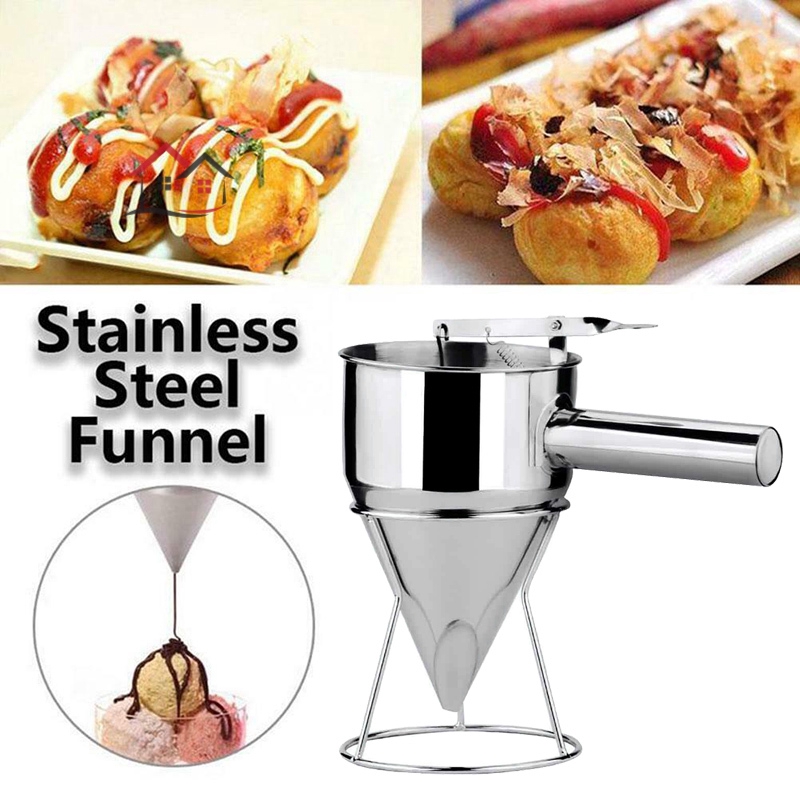 COD Stainless Steel Donut Cupcake Batter Dispenser Funnel Pancake Maker ...
