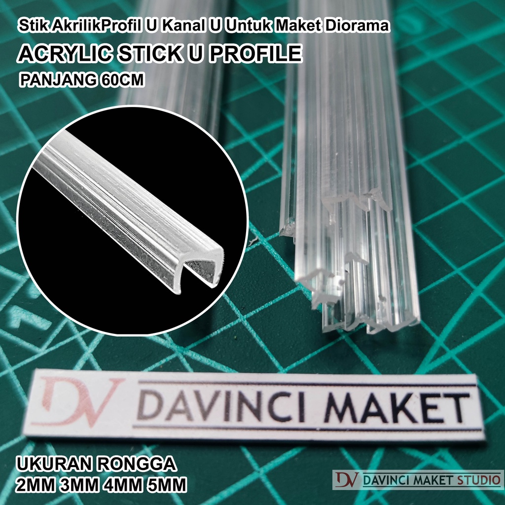 Acrylic Stick U Profile - Acrylic Stick Channel Profile U 2mm 3mm 4mm ...