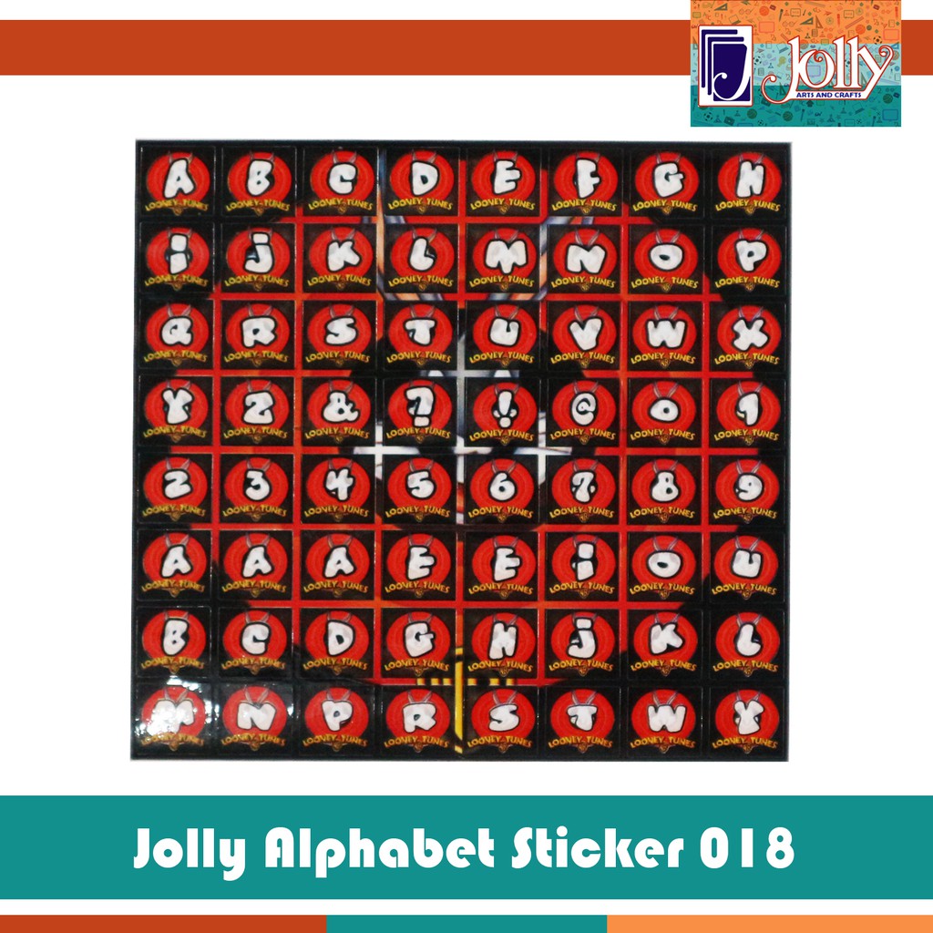 Jolly Cartoon Alphabet Sticker Set A | Shopee Philippines