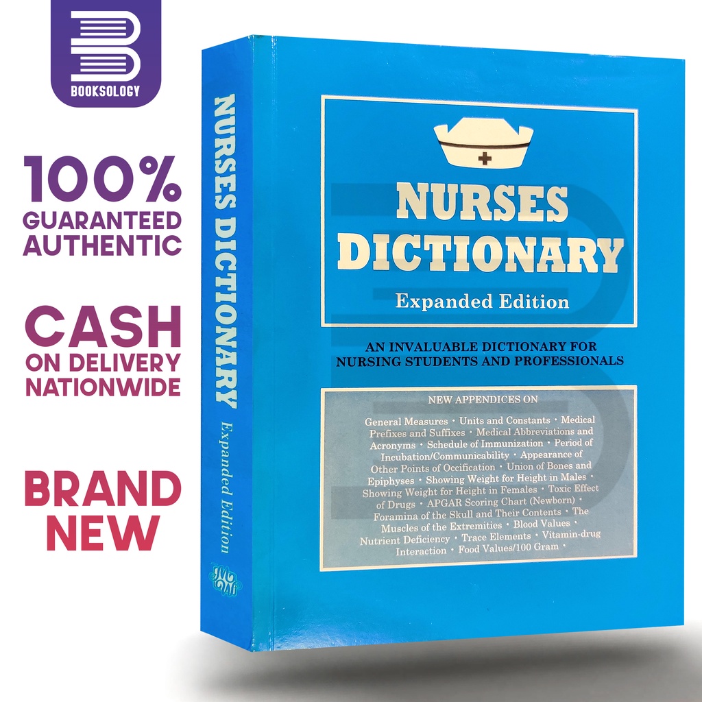 ORIGINAL - NURSES DICTIONARY Expanded Edition [for Nursing Students and Professionals] | Shopee ...
