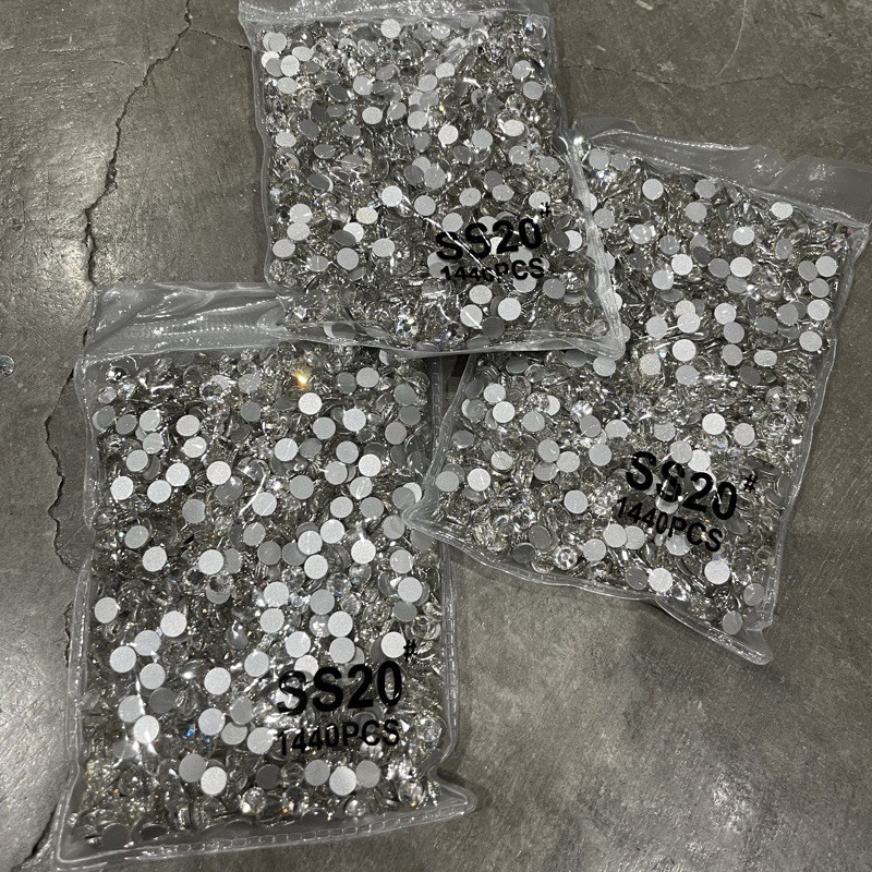 Silver Crystal Rhinestones SS20 SS30 | Shopee Philippines