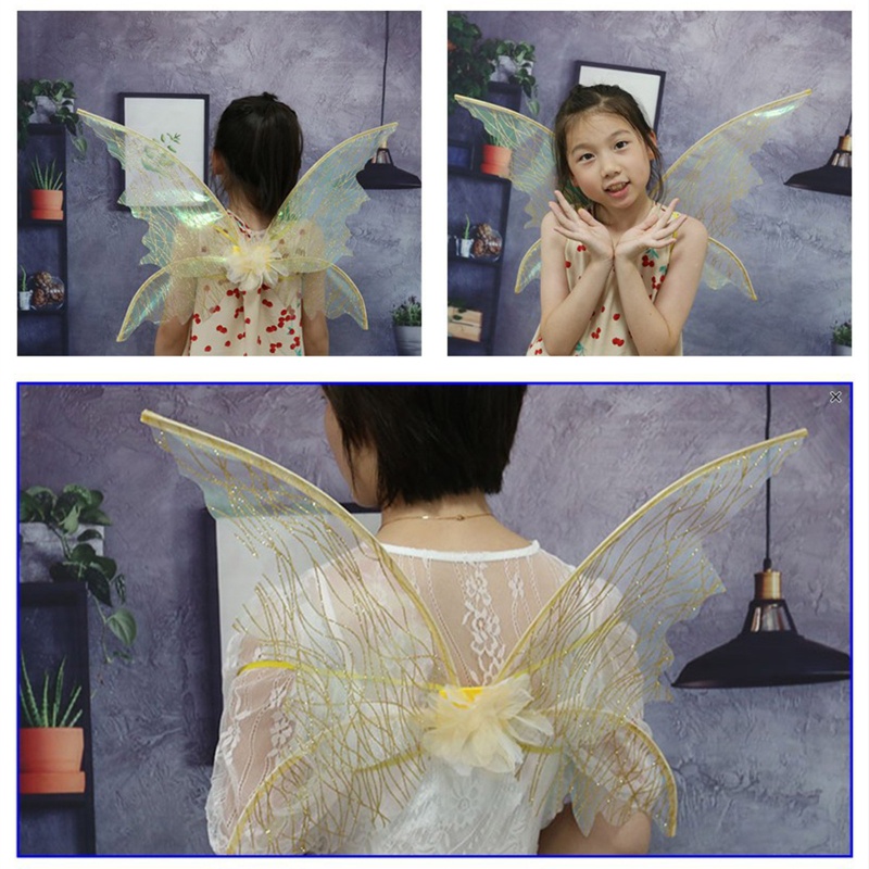 fol Fairy Wing Cape Halloween Party Cosplay Fairy Angel for Butterfly ...