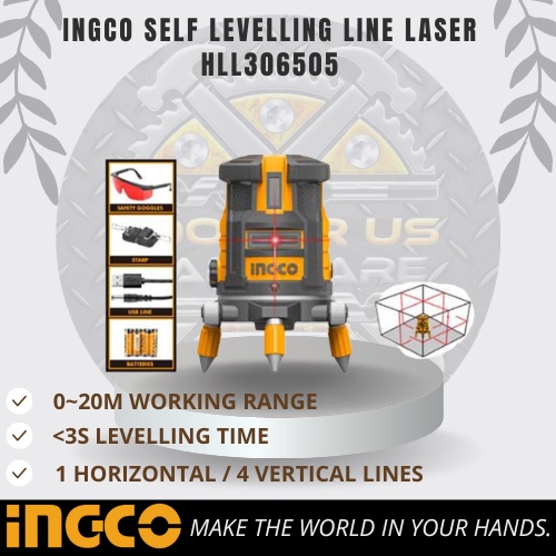 INGCO SELF LEVELING LINE LASER RED LASER BEAMS HLL306505 BN-PT BIÑAN ...