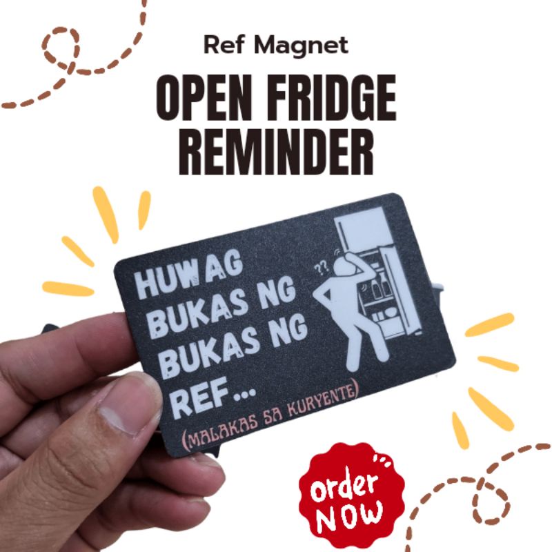 REF MAGNET - OPEN FRIDGE REMINDER | Shopee Philippines
