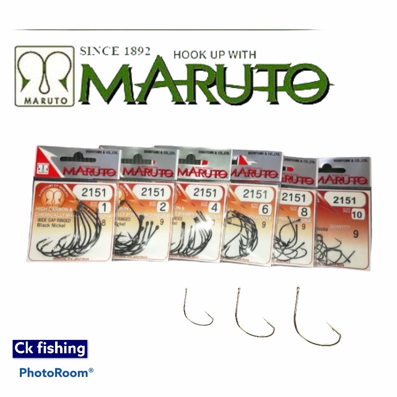 Maruto Circle Hook ( JAPAN ) Model 2151 Hi-Carbon Steel Fishing Hook ...