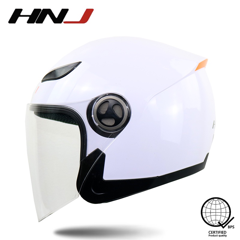 HNJ YM-619 Men's motorcycle half face helmet with reflective taillights ...