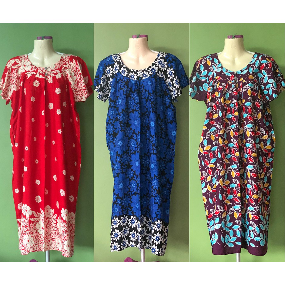 L-XL (Maria Clara) Pambahay Duster Dress (Primrose-calendula-brightleaf ...