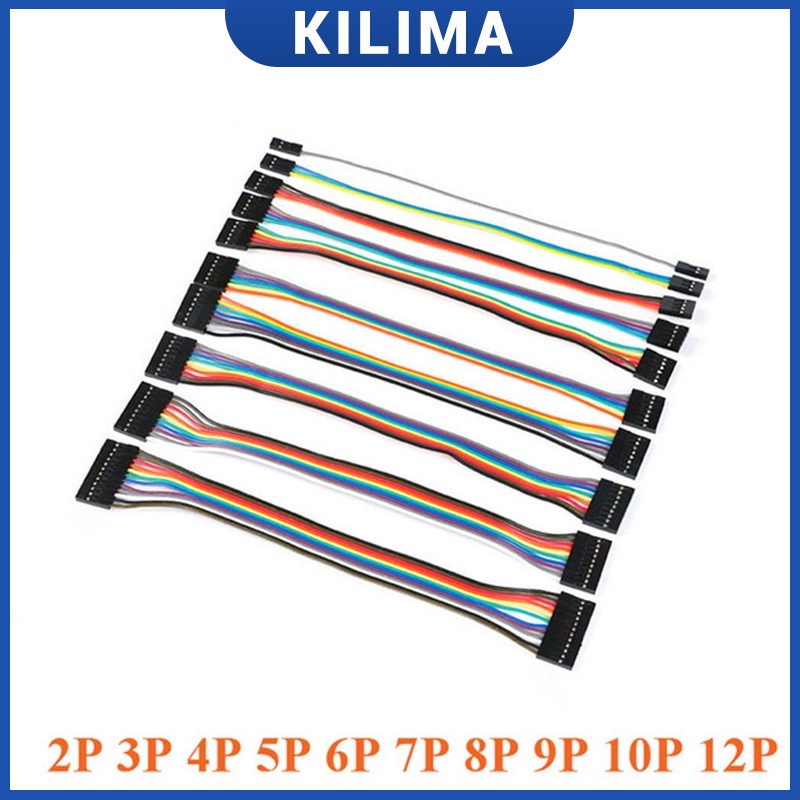 10Pcs Dupont line 20cm 2.54mm Female to Female 2P 3P 5P 6P 7P 8P 9P 10P Color Breadboard Cable ...