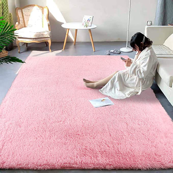 Big Size Fluffy Rugs Anti-Skid Shaggy Area Rug Room Home Bedroom Carpet ...