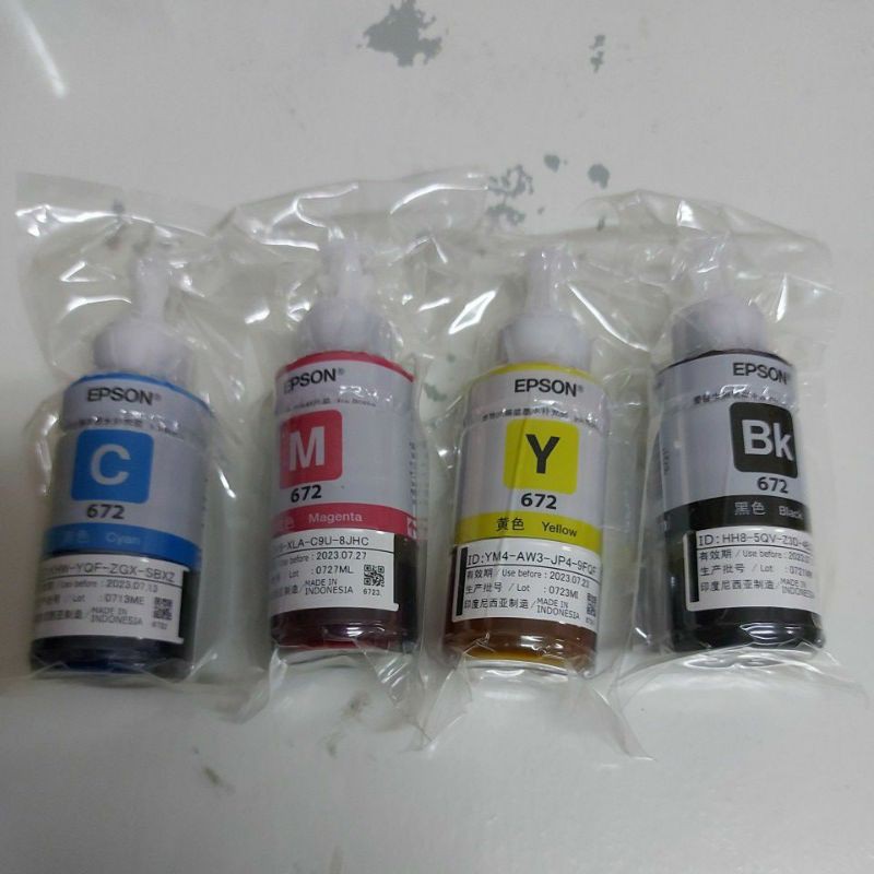 EPSON ORIGINAL INK 70ML 1SET/ B/ C/ M/ Y#672/003/004 | Shopee Philippines