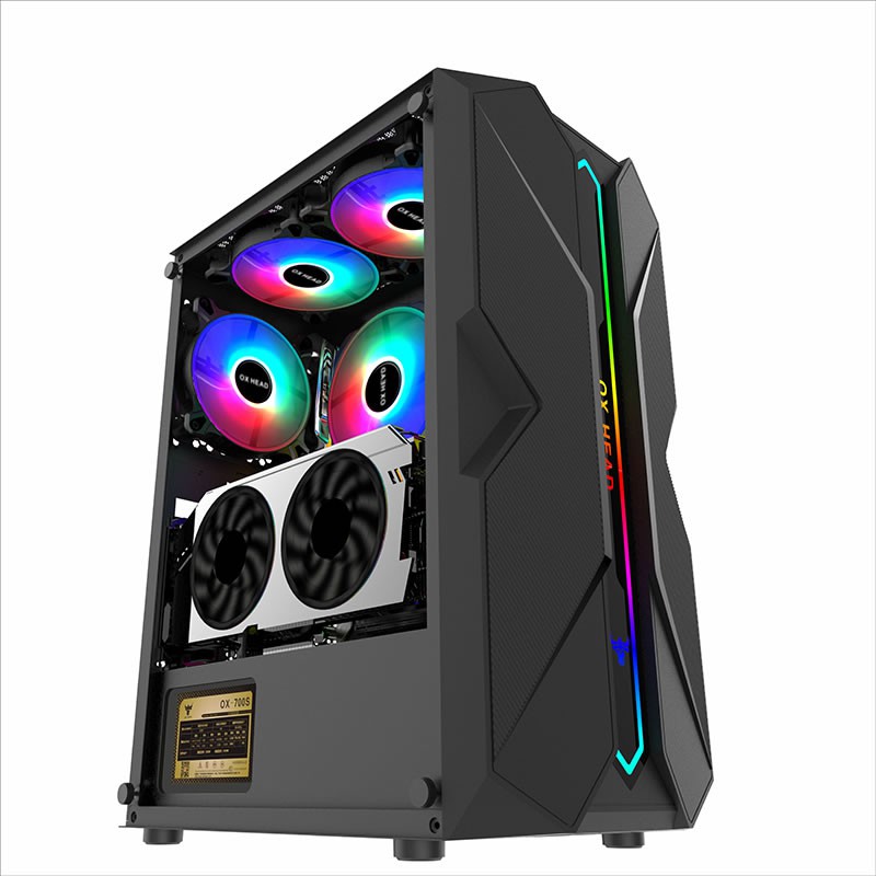 OX HEAD ACRYLIC SIDE COVER PC CASE COMPUTER CASE Up To 8 cooling fans ...