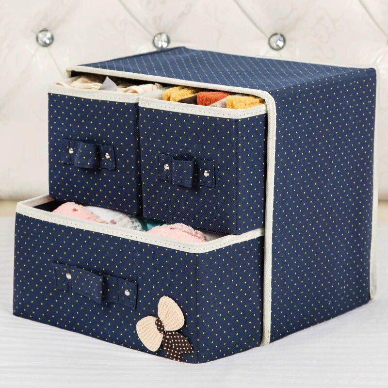 Foldable woven clothing storage box organizer | Shopee Philippines