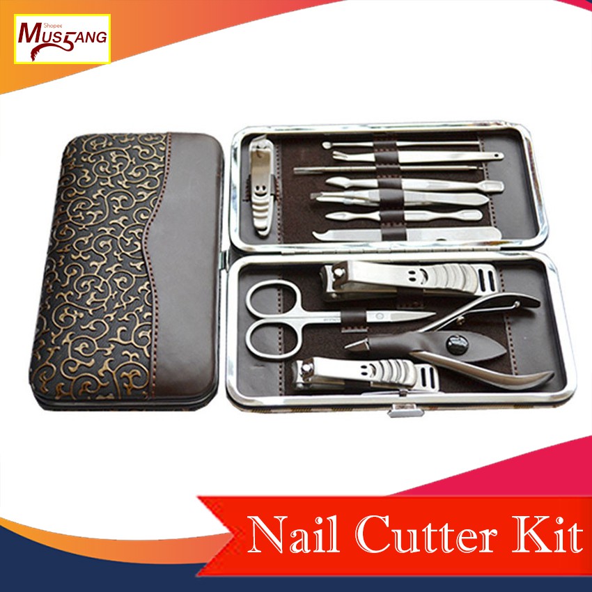 12pcs Nail Care Cutter Kit Set Cuticle Pedicure Tool | Shopee Philippines