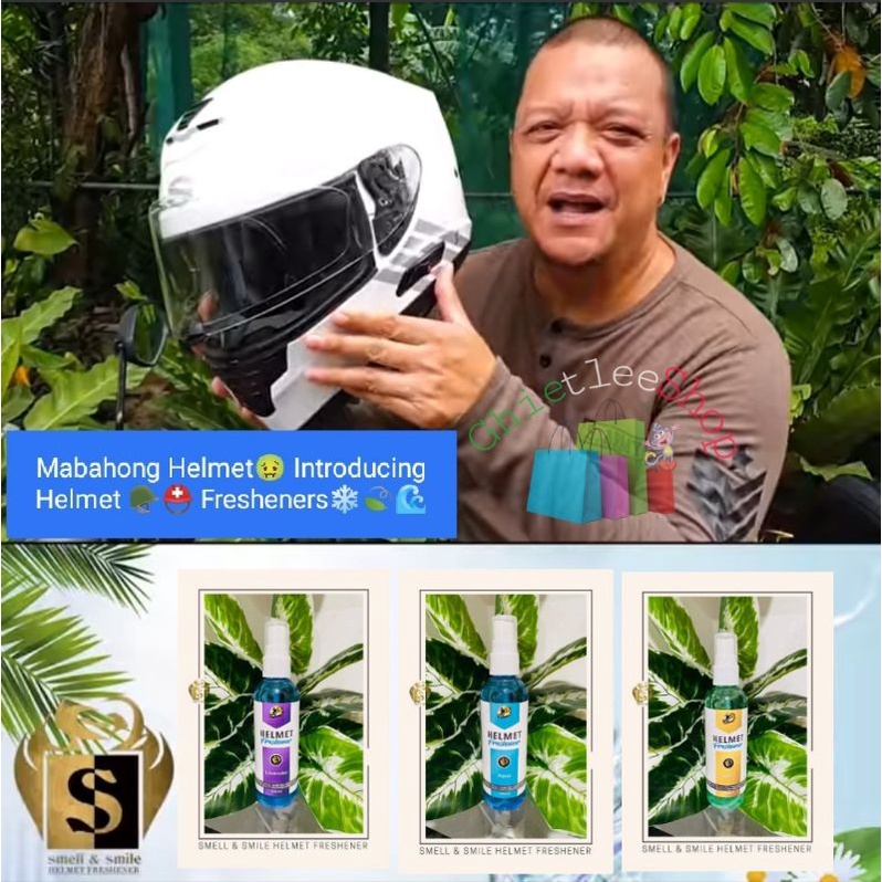 Smell & Smile Helmet Freshener/ helmet spray / helmet deodorizer 100ml ...