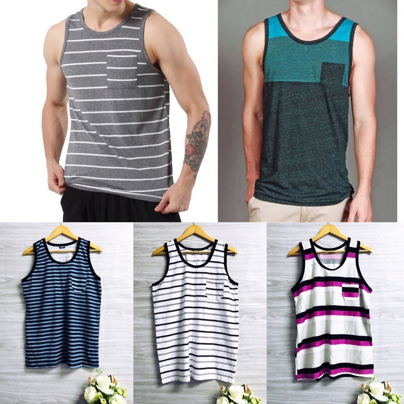 SANDO FOR MEN with POCKET fit up to XL | Shopee Philippines