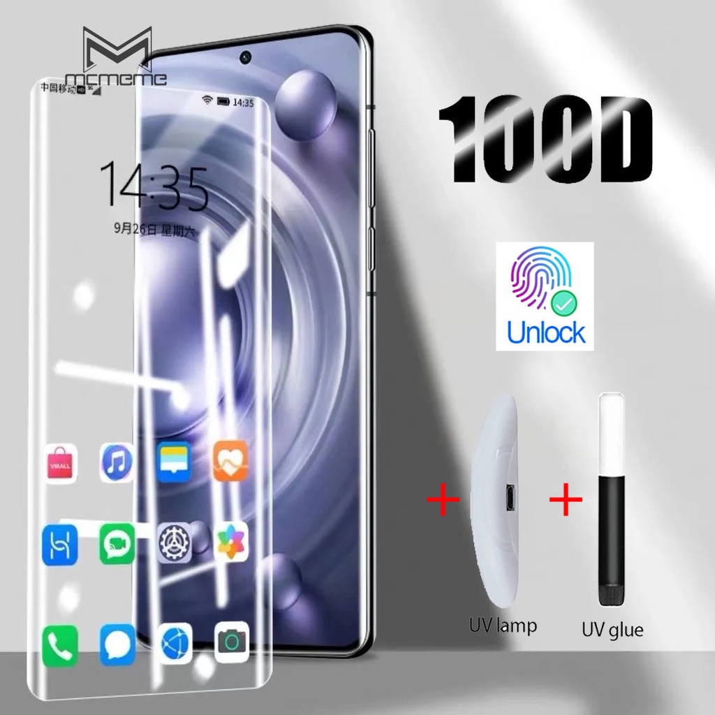 UV Glue Full Cover Tempered Glass VIVO V50 V40 V29 V30e V30 V27 V25 X200 X100 X90 X80 X70 X60 ...