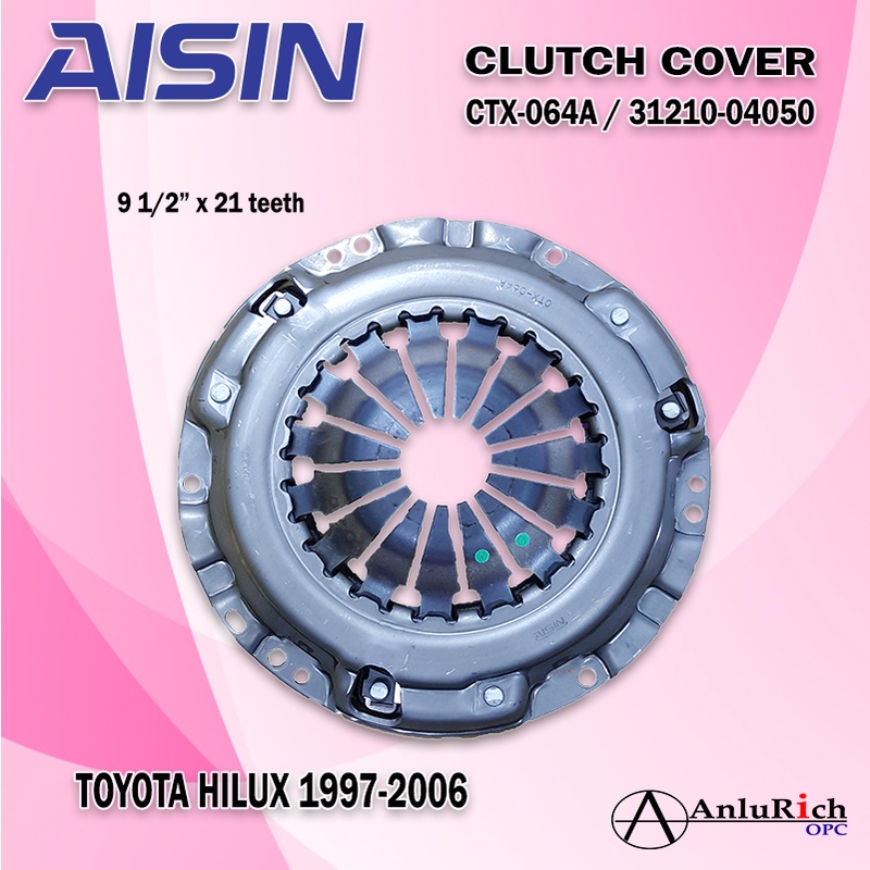 AISIN Clutch Cover for Toyota Hilux 1997-2016 (CTX-064A / 31210-04050 ...