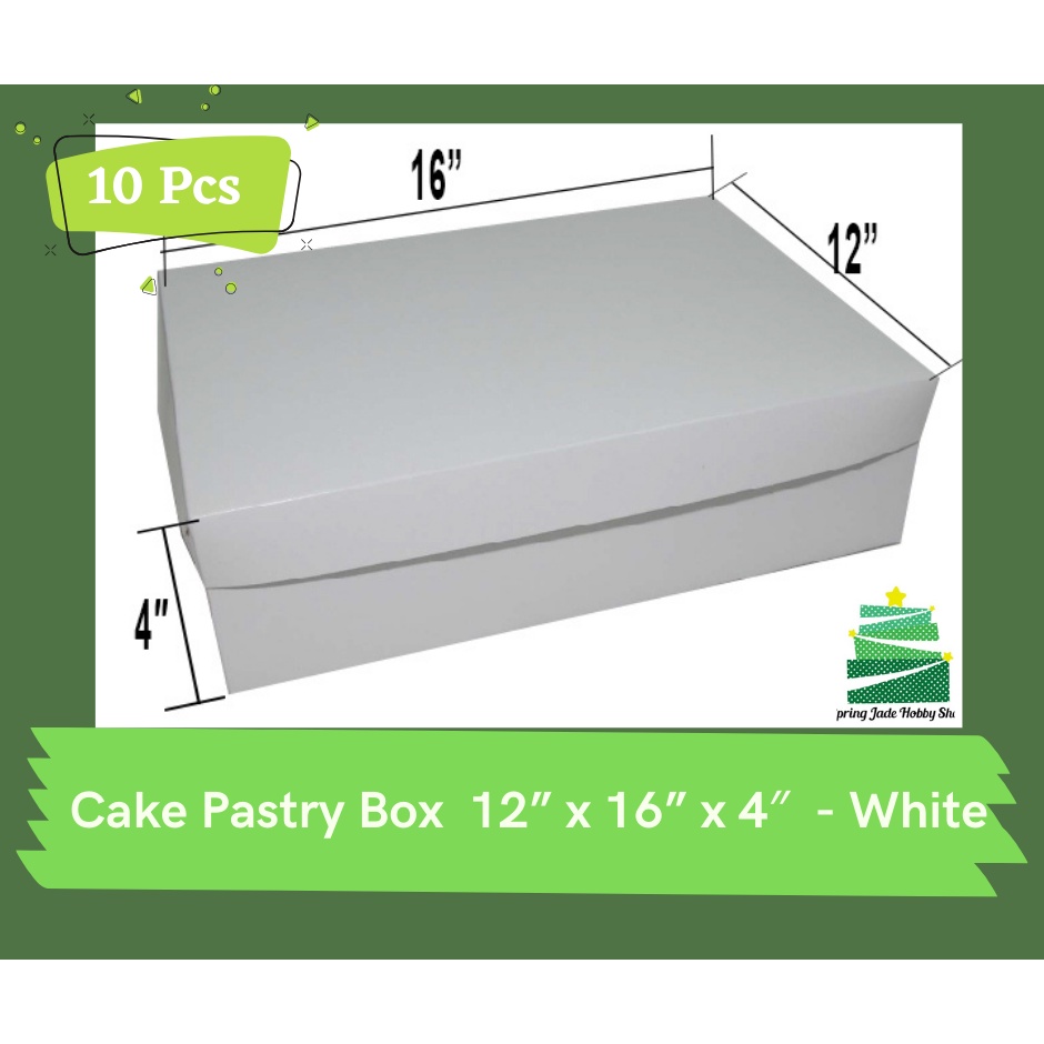 Spring Jade-Cake Box 12” x 16” x 4″ (10 pcs) | Shopee Philippines