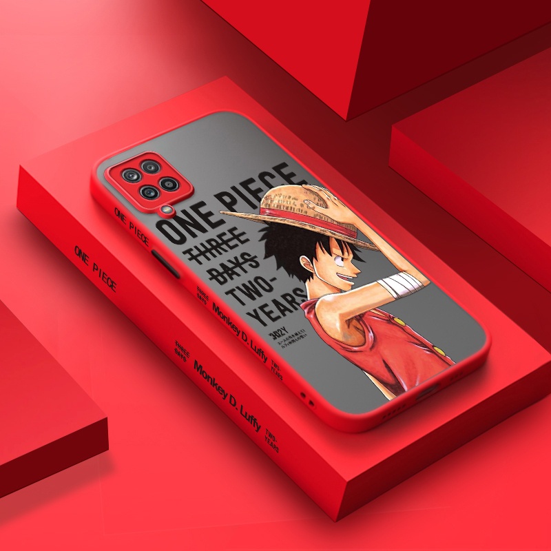 For Samsung galaxy A12 4G 5G F12 M12 Case Cartoon Tide Luffy Boy Pattern Thin Frosted Hard Cases ...