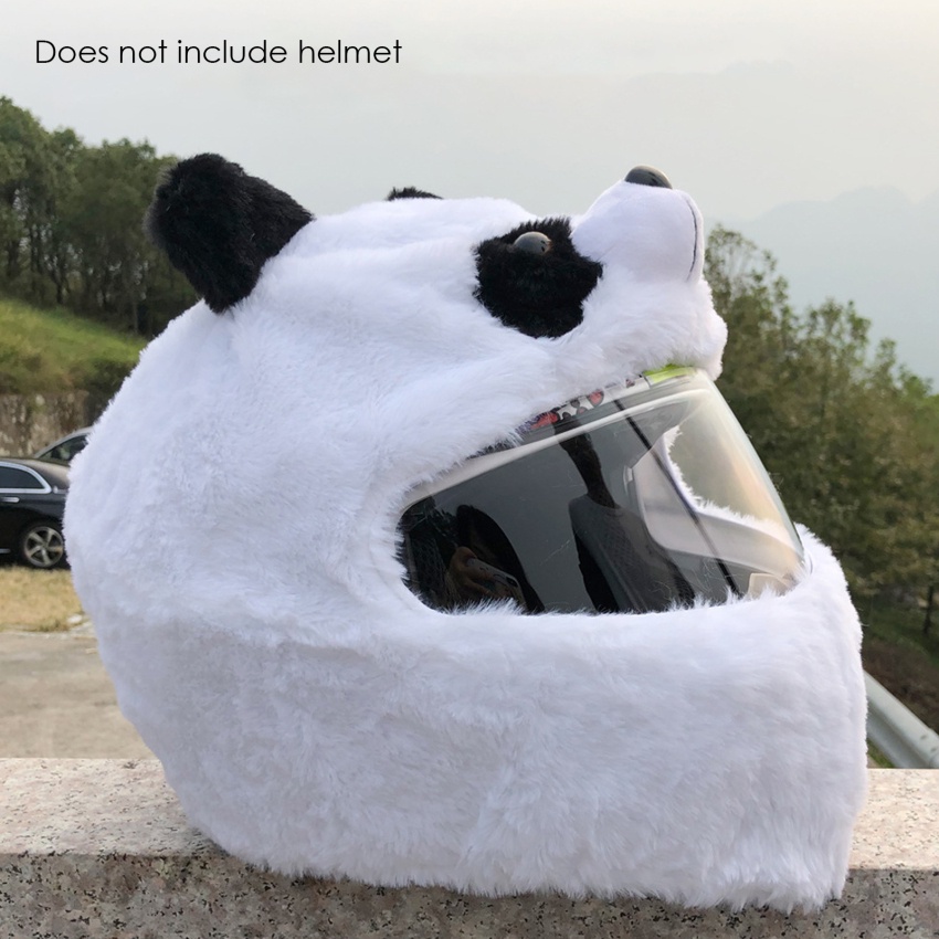 【Domestic】Motorcycle Helmet Panda Animal Cover Motorbike Funny Heeds ...